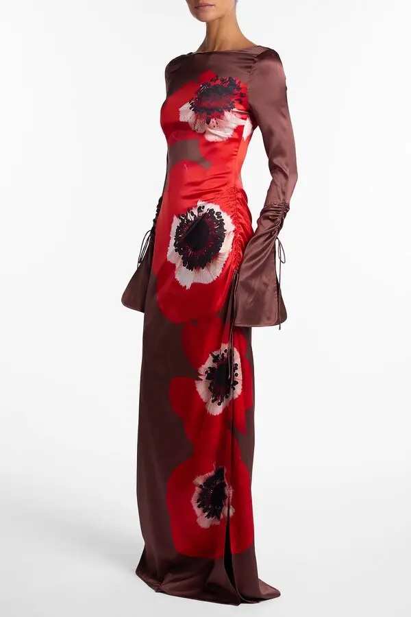 SAME Silk Floral Gown