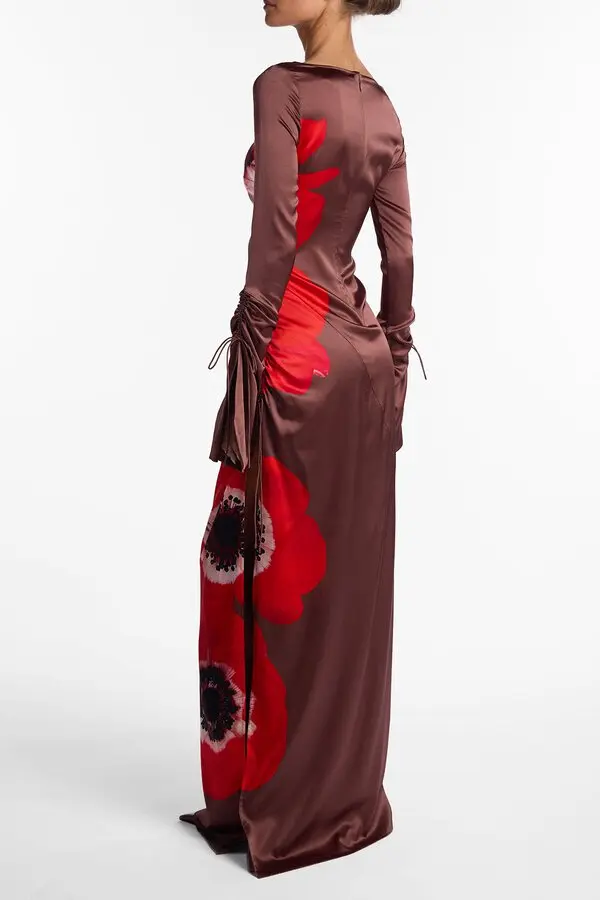 SAME Silk Floral Gown