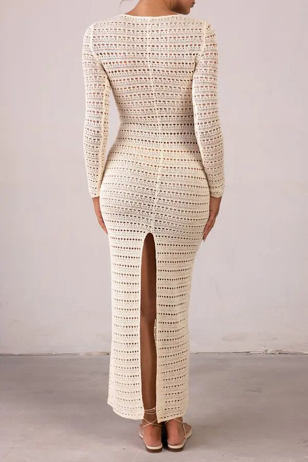 SAME Rosette Crochet Dress
