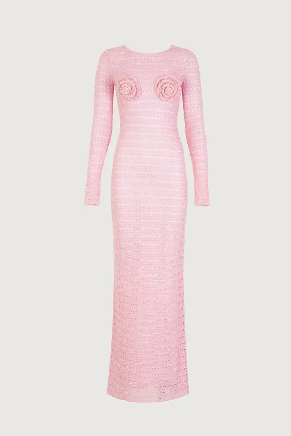SAME Rosette Crochet Dress