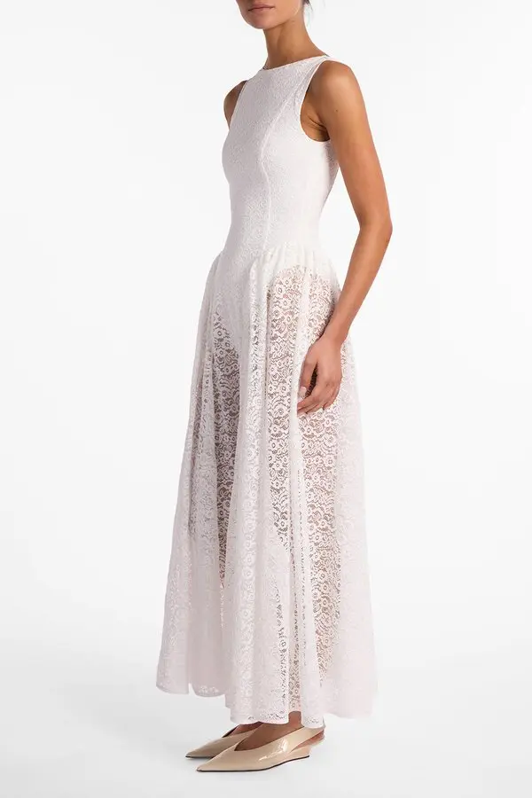 SAME French Lace Midi Dress
