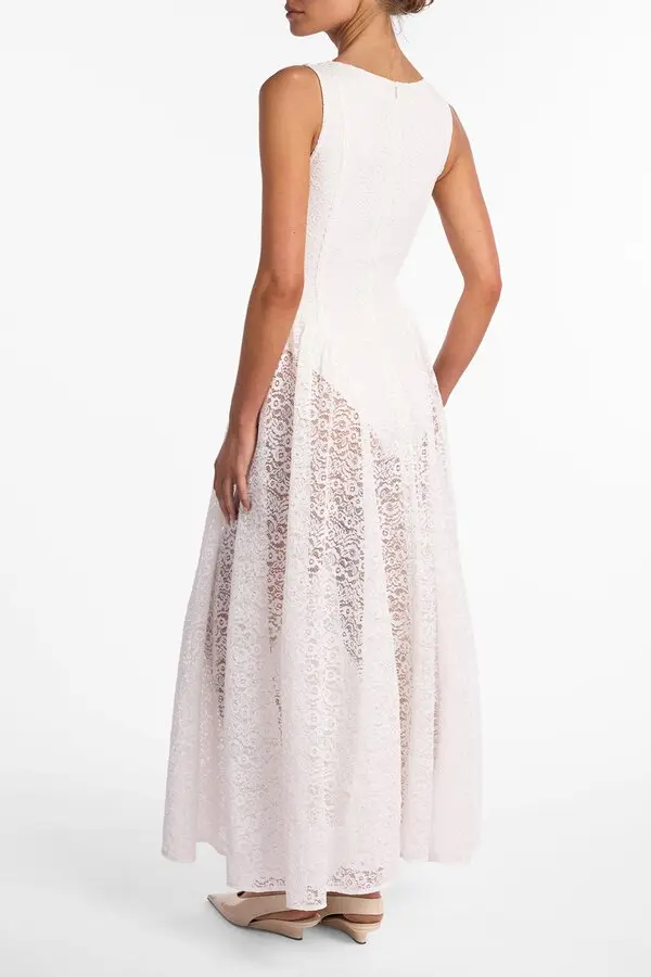 SAME French Lace Midi Dress