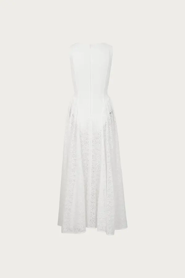 SAME French Lace Midi Dress