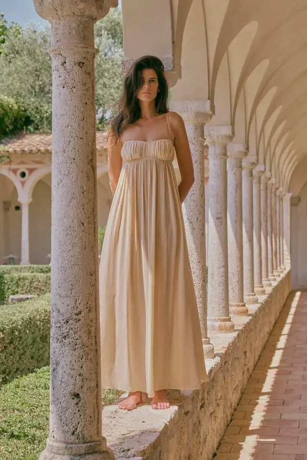 SAME Ruched Chiffon Dress