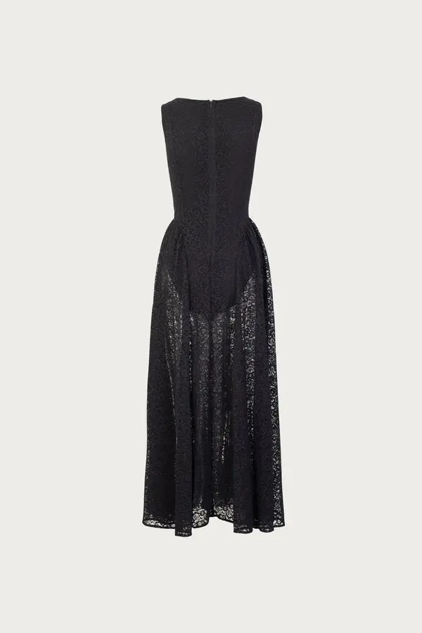 SAME French Lace Midi Dress
