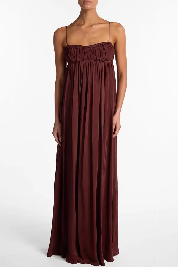 SAME Ruched Chiffon Dress