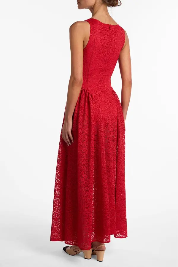 SAME French Lace Midi Dress