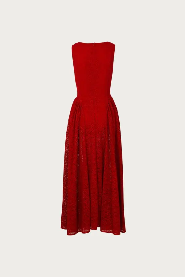 SAME French Lace Midi Dress