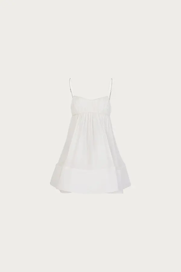 SAME Ruched Flounce Mini Dress