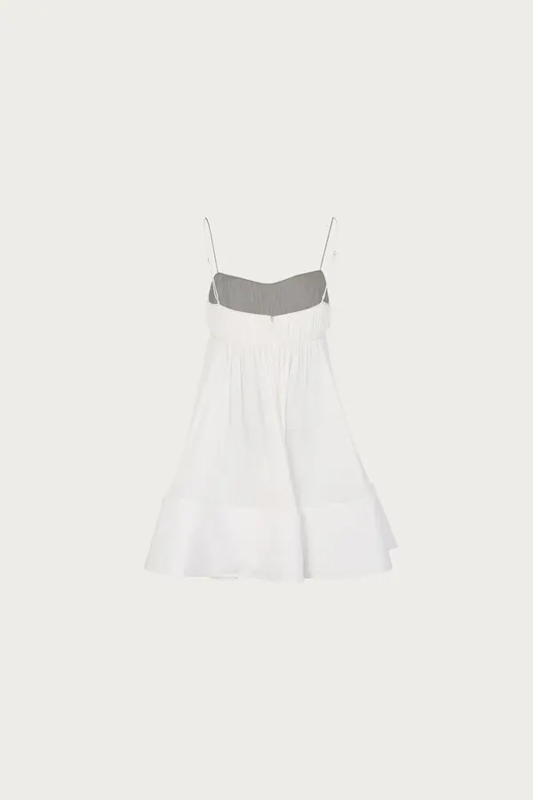 SAME Ruched Flounce Mini Dress