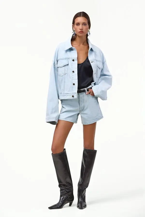 SAME The Perfect Relaxed-fit Cropped Bomber Jacket - Vintage Light