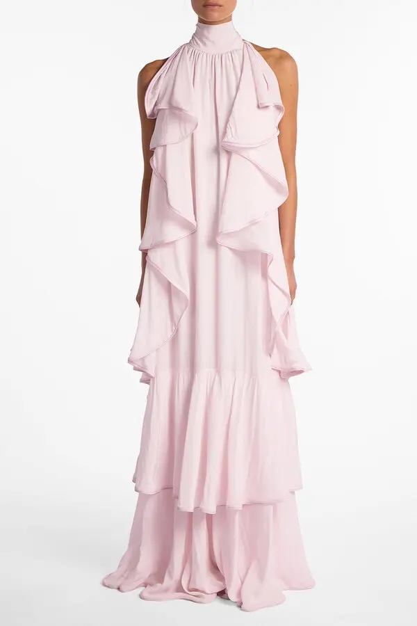 SAME Layered Chiffon Gown