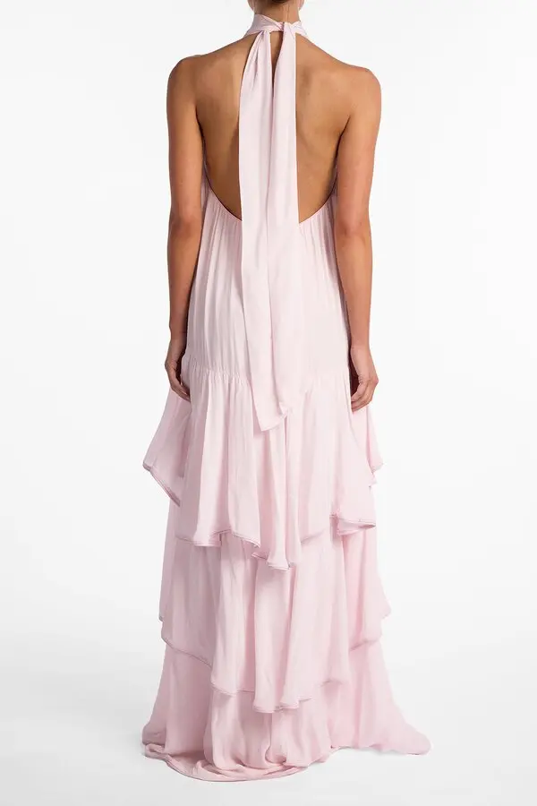 SAME Layered Chiffon Gown