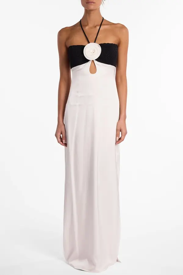SAME Rosette Silk Dress