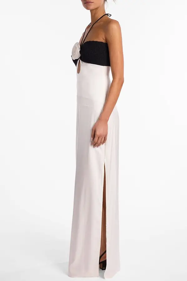 SAME Rosette Silk Dress