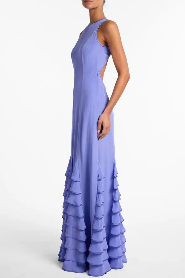 SAME Tiered Chiffon Gown