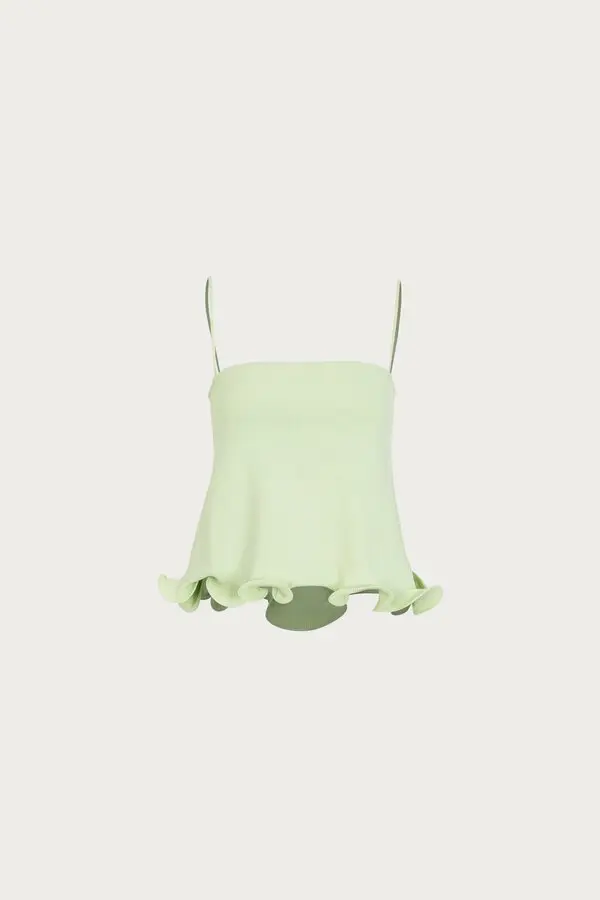 SAME Ruffle Hem Tank - Mint
