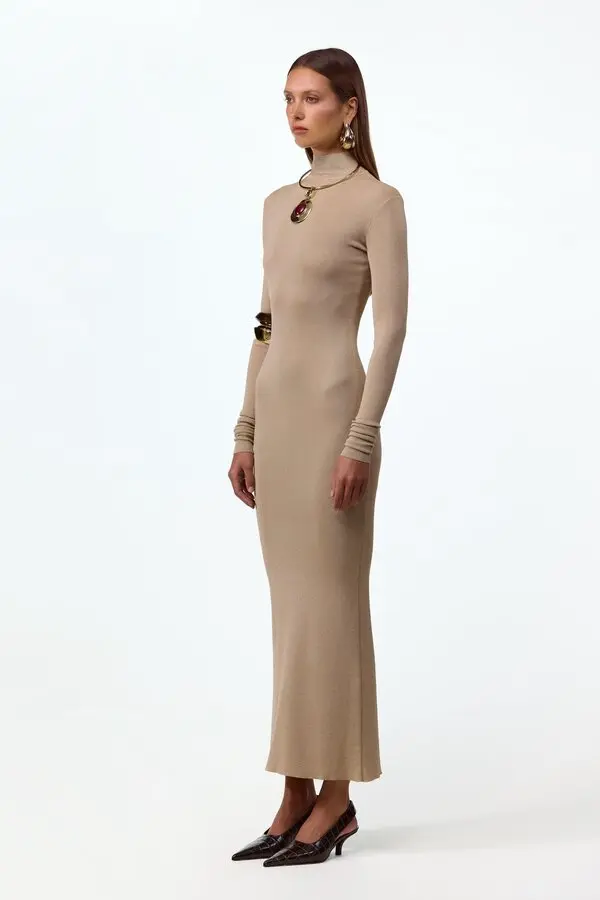 SAME Shimmer Mockneck Dress