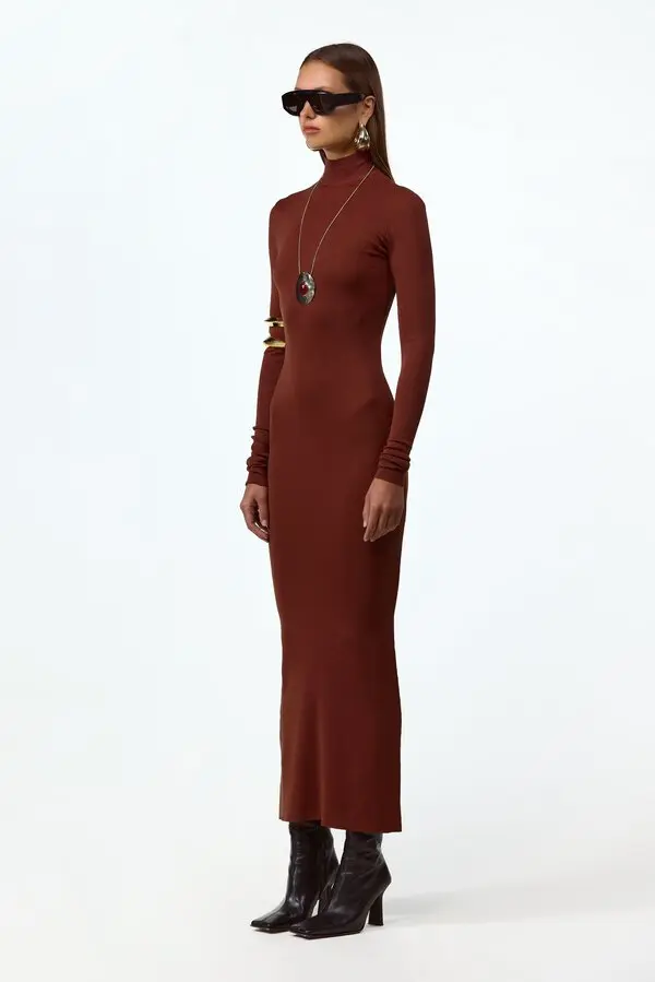 SAME Shimmer Mockneck Dress