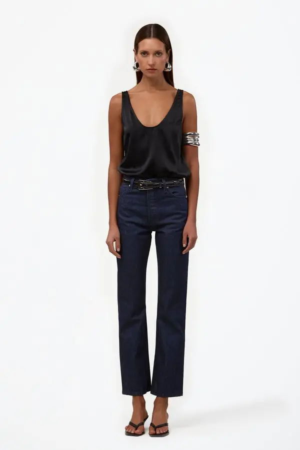 SAME The Straight Ankle Jean - Dark Indigo