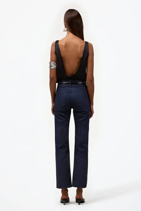 SAME The Straight Ankle Jean - Dark Indigo
