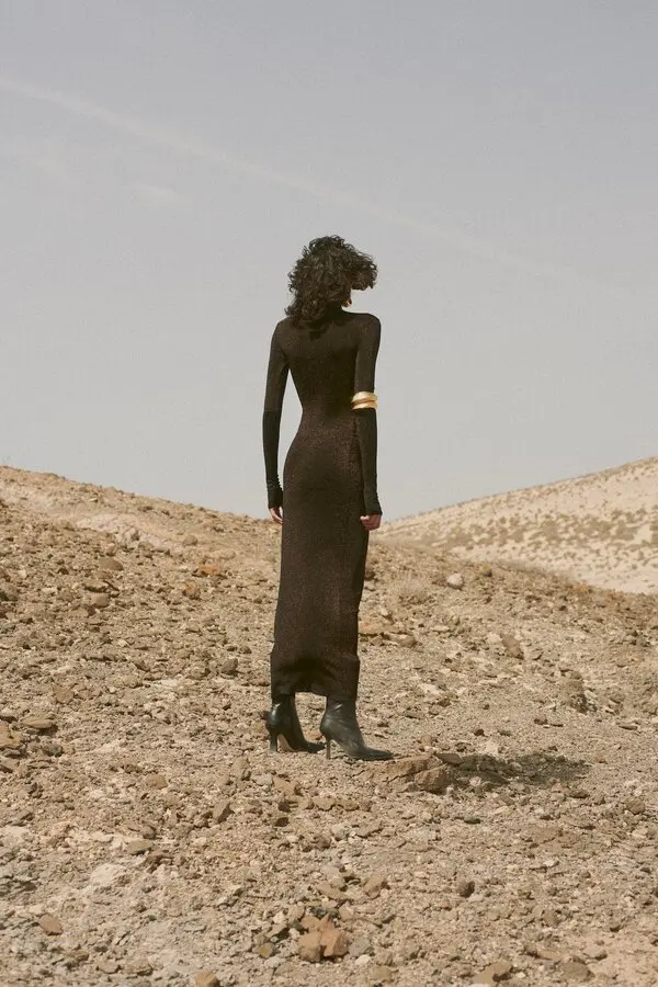 SAME Shimmer Mockneck Dress