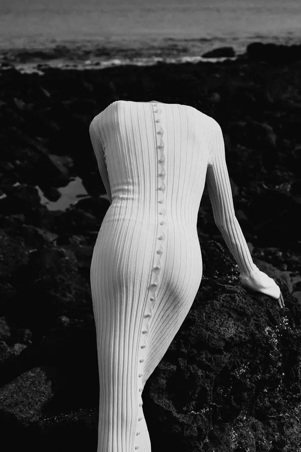 SAME Cuffed Ribbed Knit Dress