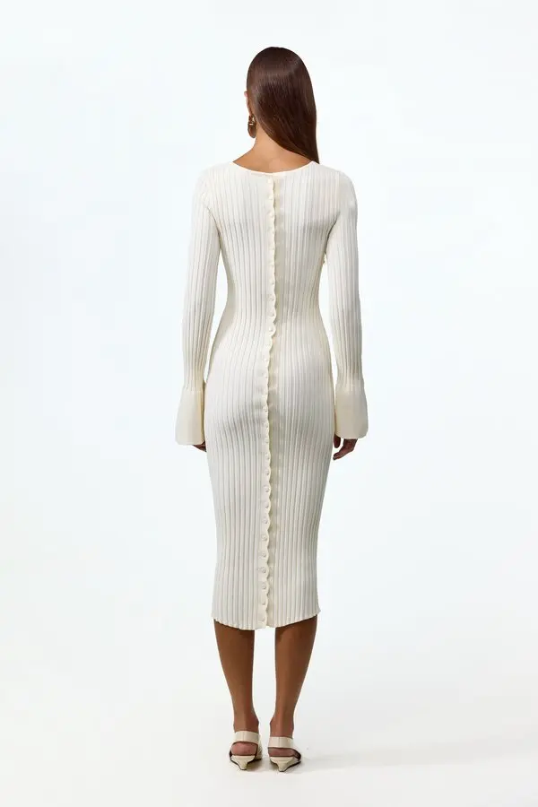 SAME Cuffed Ribbed Knit Dress