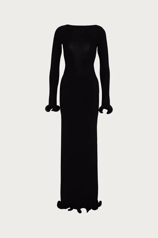 SAME Ruffle Hem Maxi Dress
