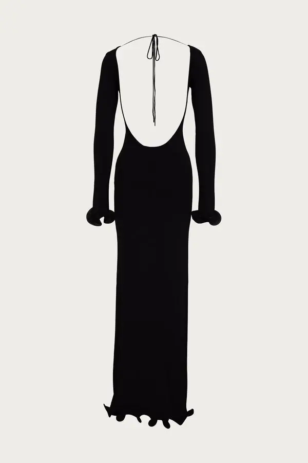 SAME Ruffle Hem Maxi Dress