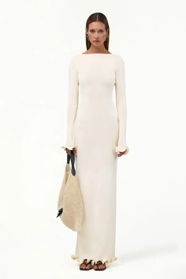 SAME Ruffle Hem Maxi Dress