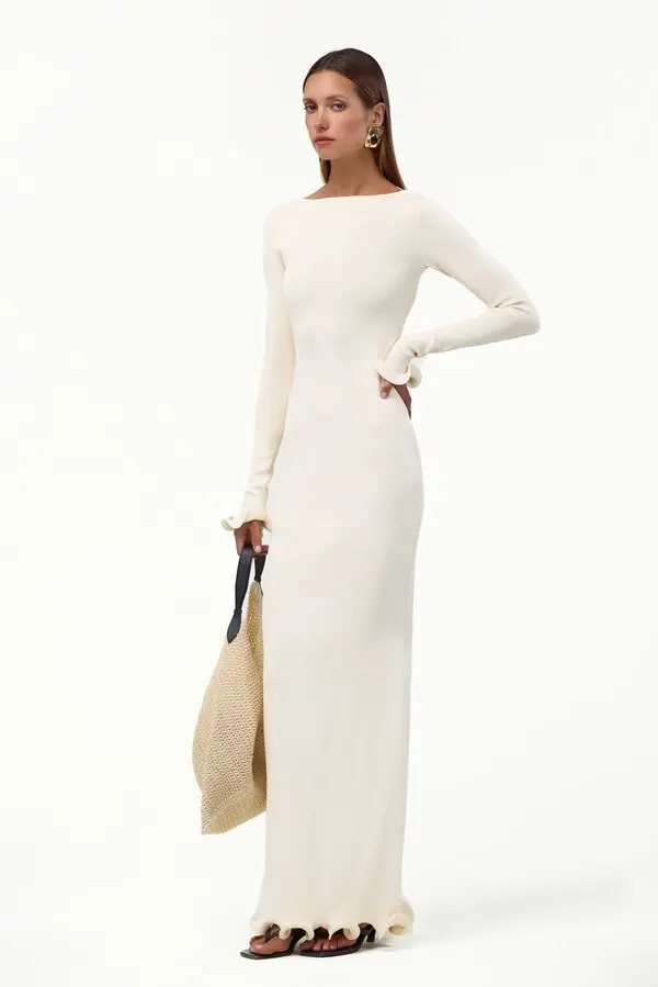 SAME Ruffle Hem Maxi Dress