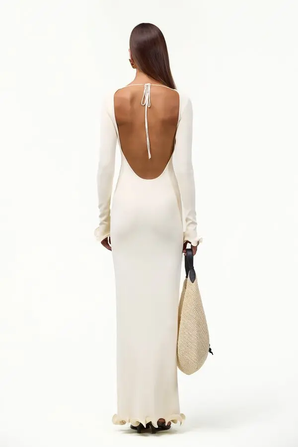 SAME Ruffle Hem Maxi Dress