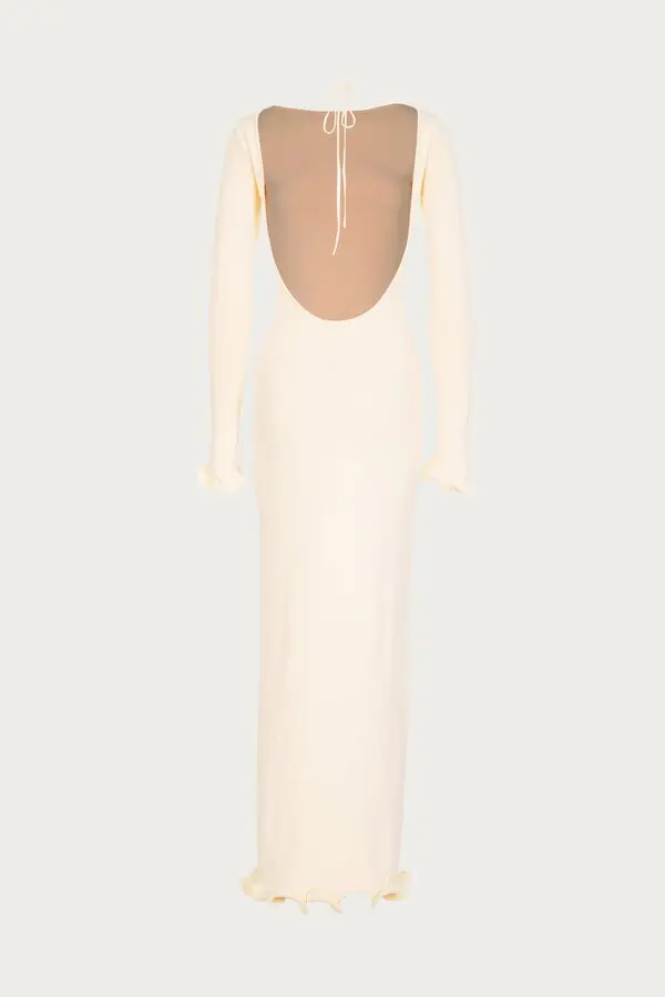 SAME Ruffle Hem Maxi Dress