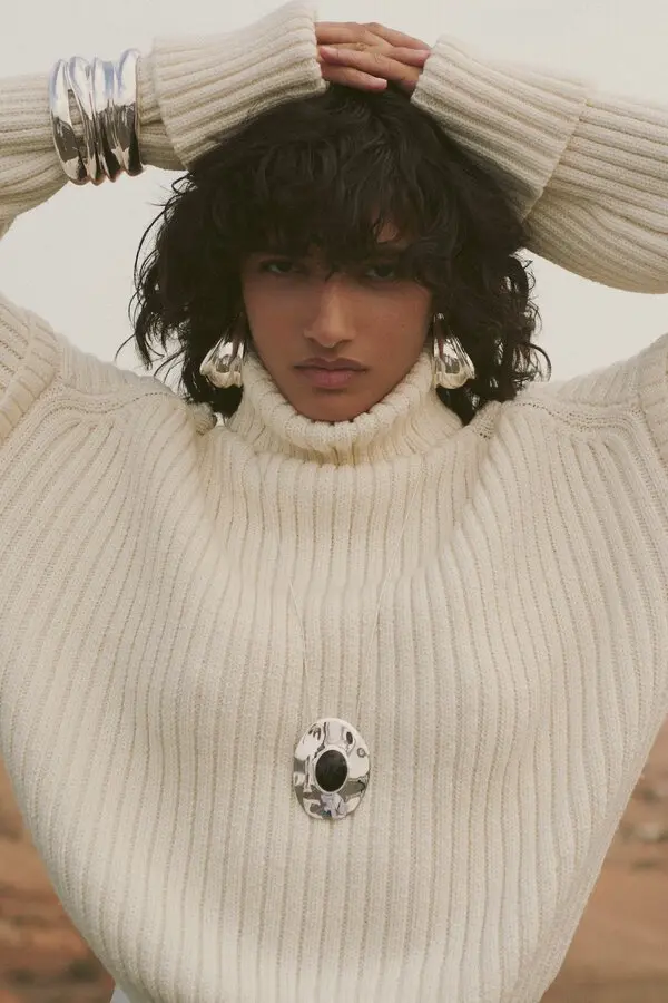 SAME Oversized Ribbed Wool Sweater