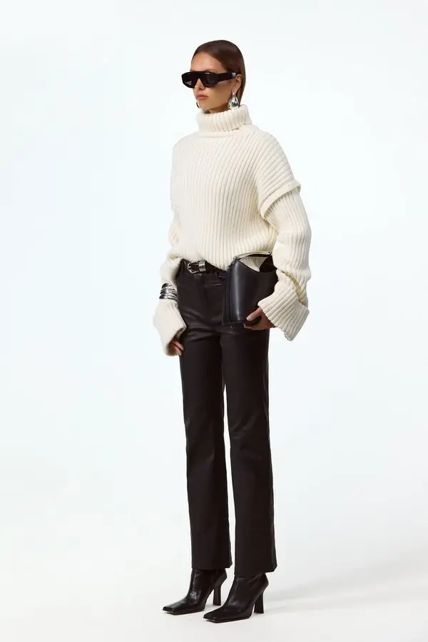SAME Oversized Ribbed Wool Sweater