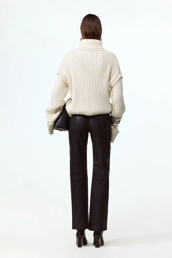 SAME Oversized Ribbed Wool Sweater