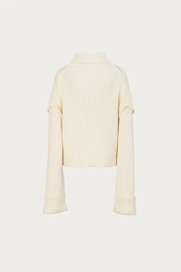 SAME Oversized Ribbed Wool Sweater