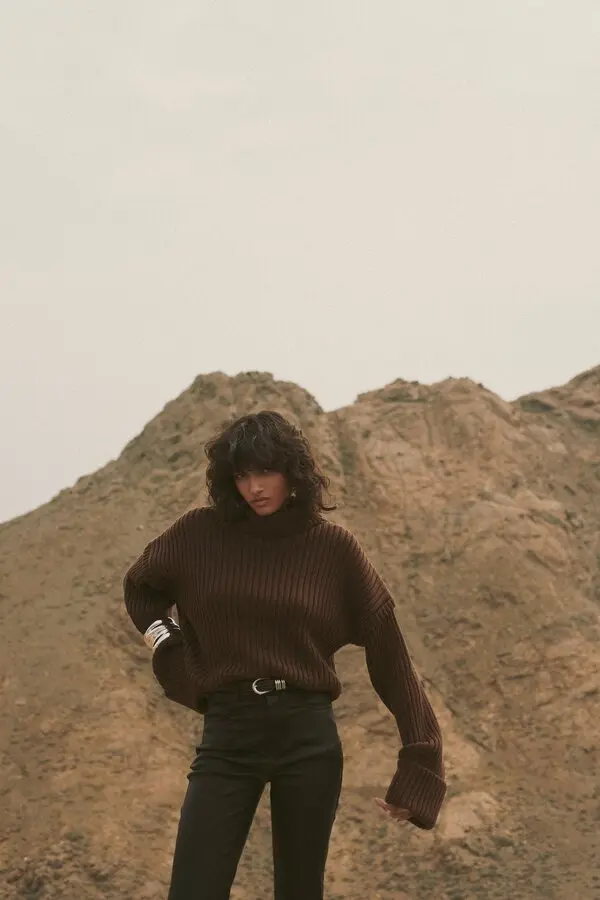 SAME Oversized Ribbed Wool Sweater