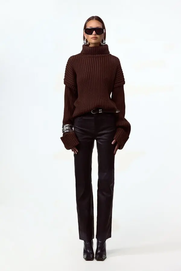 SAME Oversized Ribbed Wool Sweater