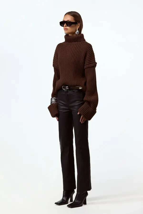 SAME Oversized Ribbed Wool Sweater