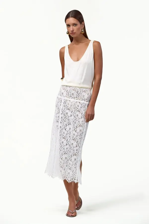 SAME Lace Midi Skirt
