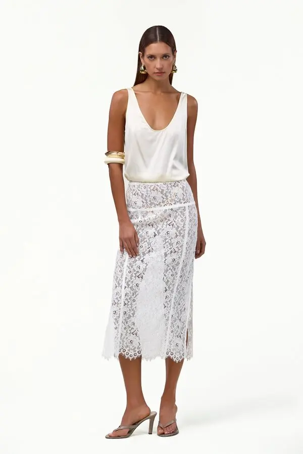 SAME Lace Midi Skirt