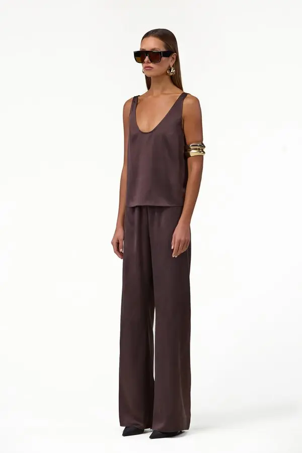 SAME Silk Wide Leg Pant