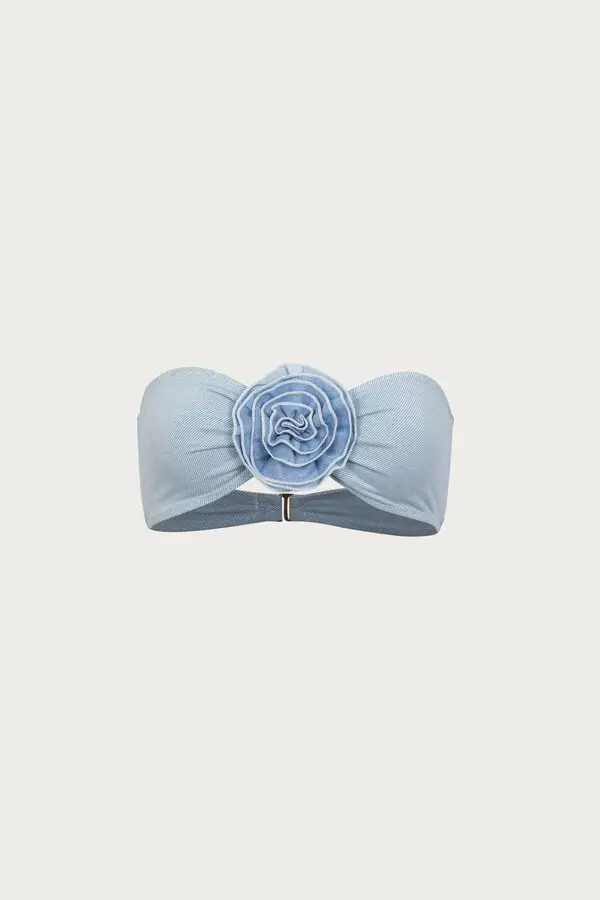 SAME LOS ANGELES Rose Bandeau Top