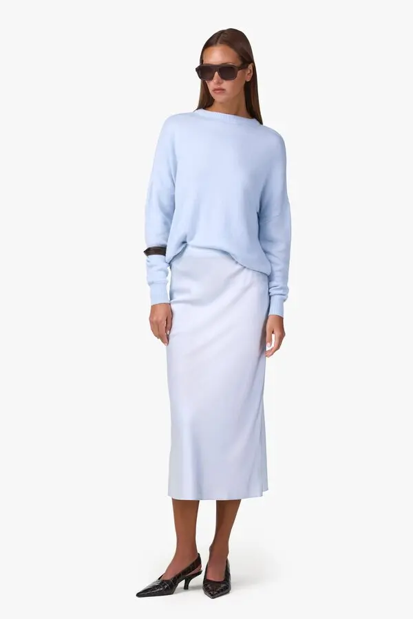 SAME Silk Midi Skirt