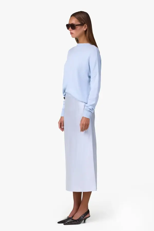 SAME Silk Midi Skirt
