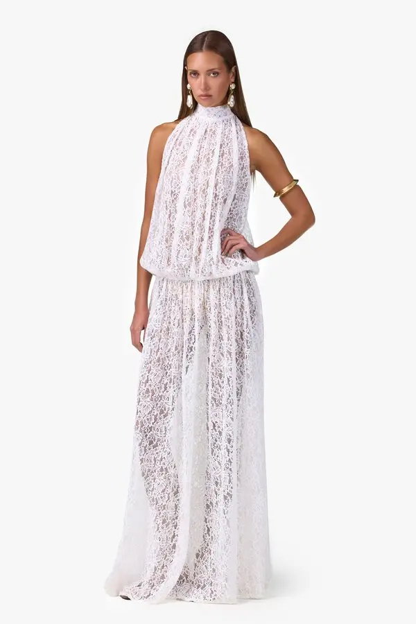 SAME Drop Waist Lace Gown