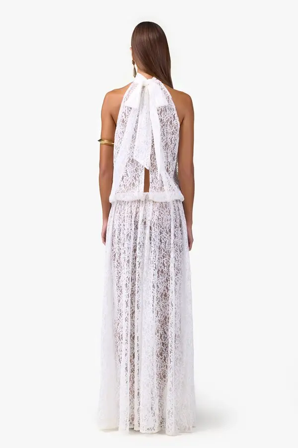 SAME Drop Waist Lace Gown