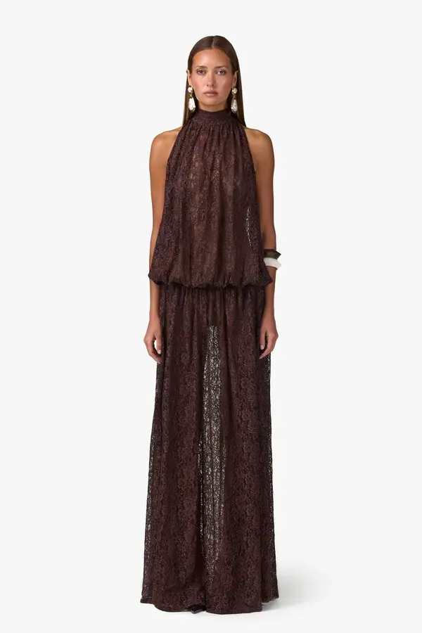 SAME Drop Waist Lace Gown